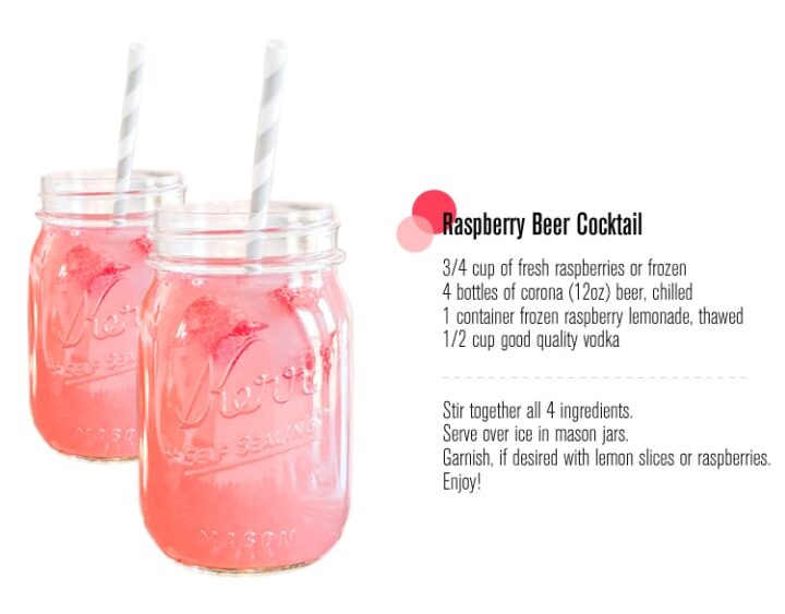 Raspberry Beer Cocktail • Freutcake