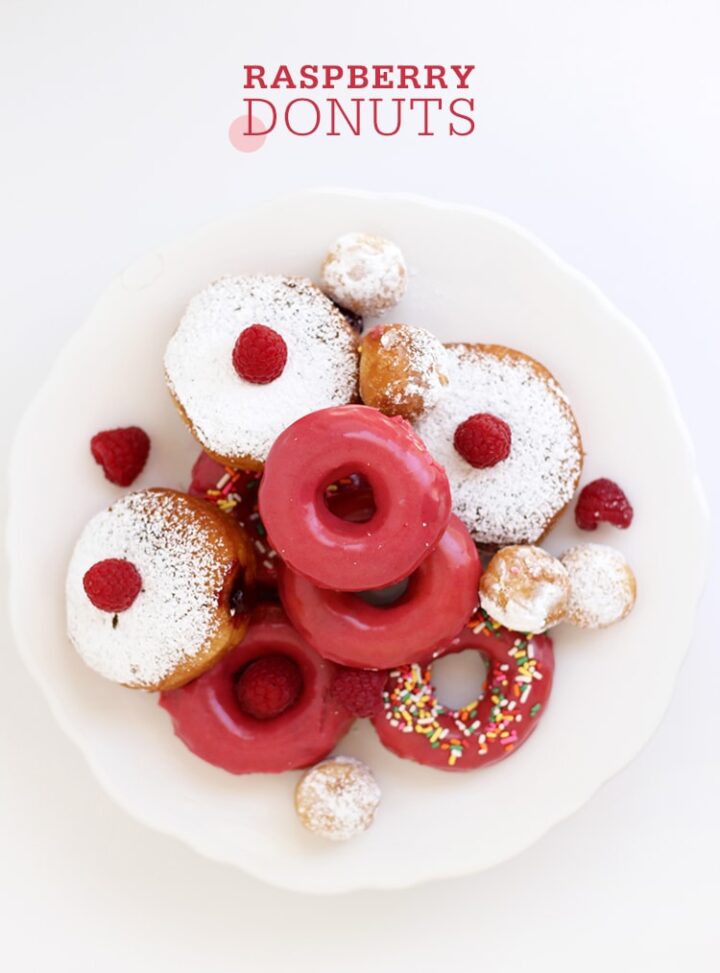 Raspberry Glazed Donuts