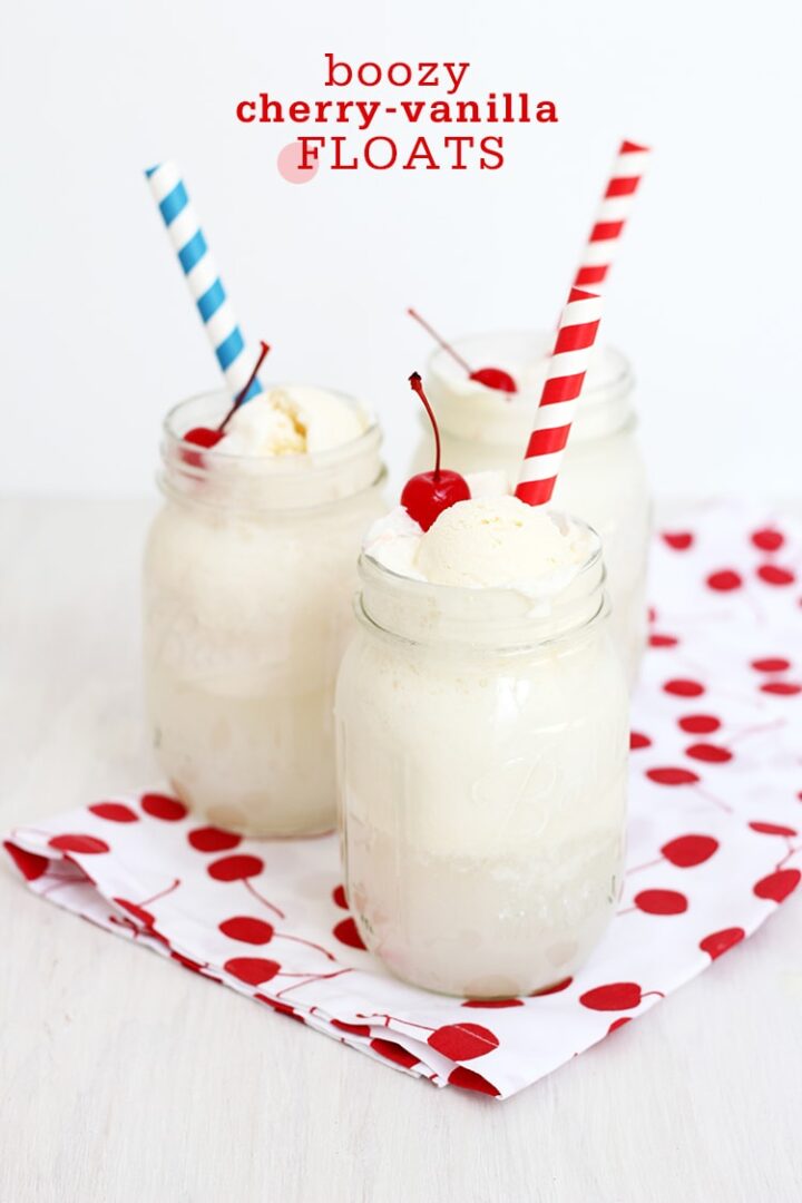 Recipe for Boozy Cherry-Vanilla Ice Cream Floats