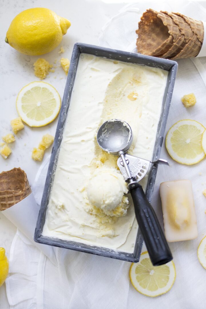 Lemon Cake Ice Cream • Freutcake