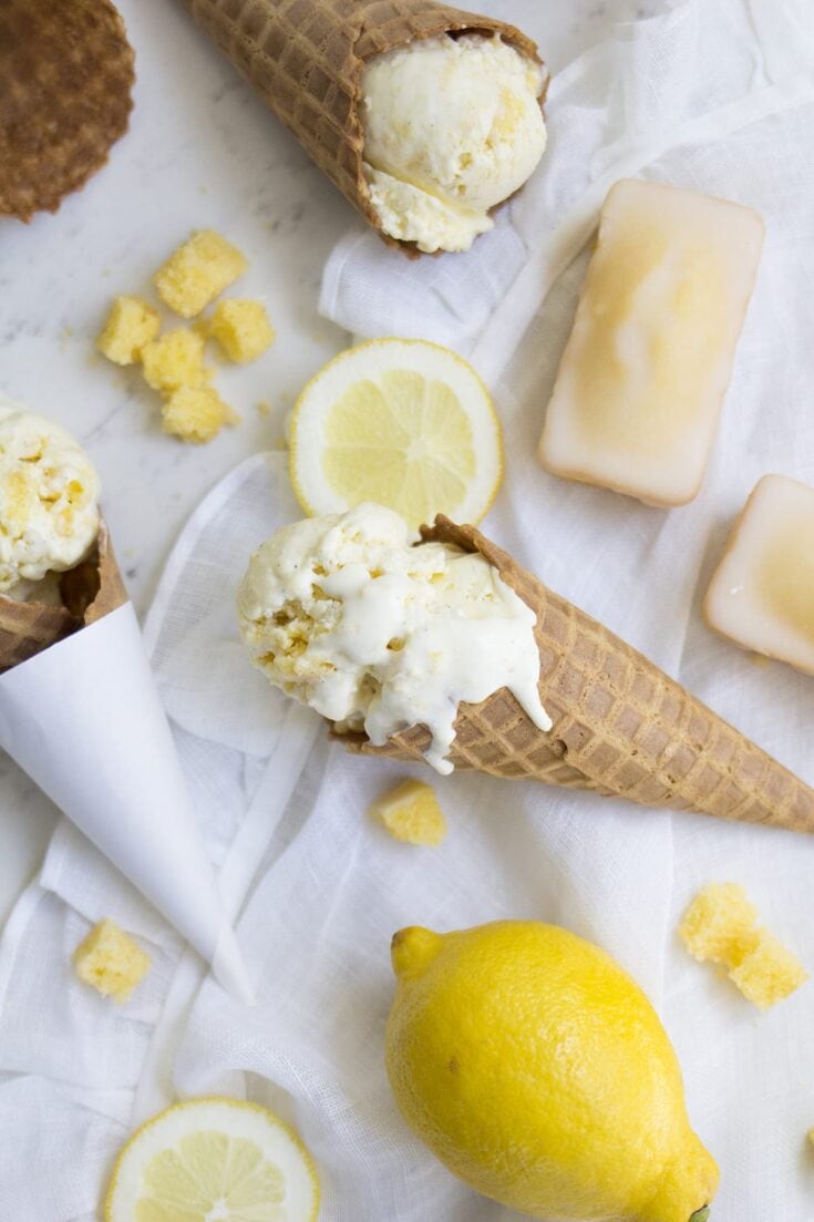 Lemon Cake Ice Cream • Freutcake