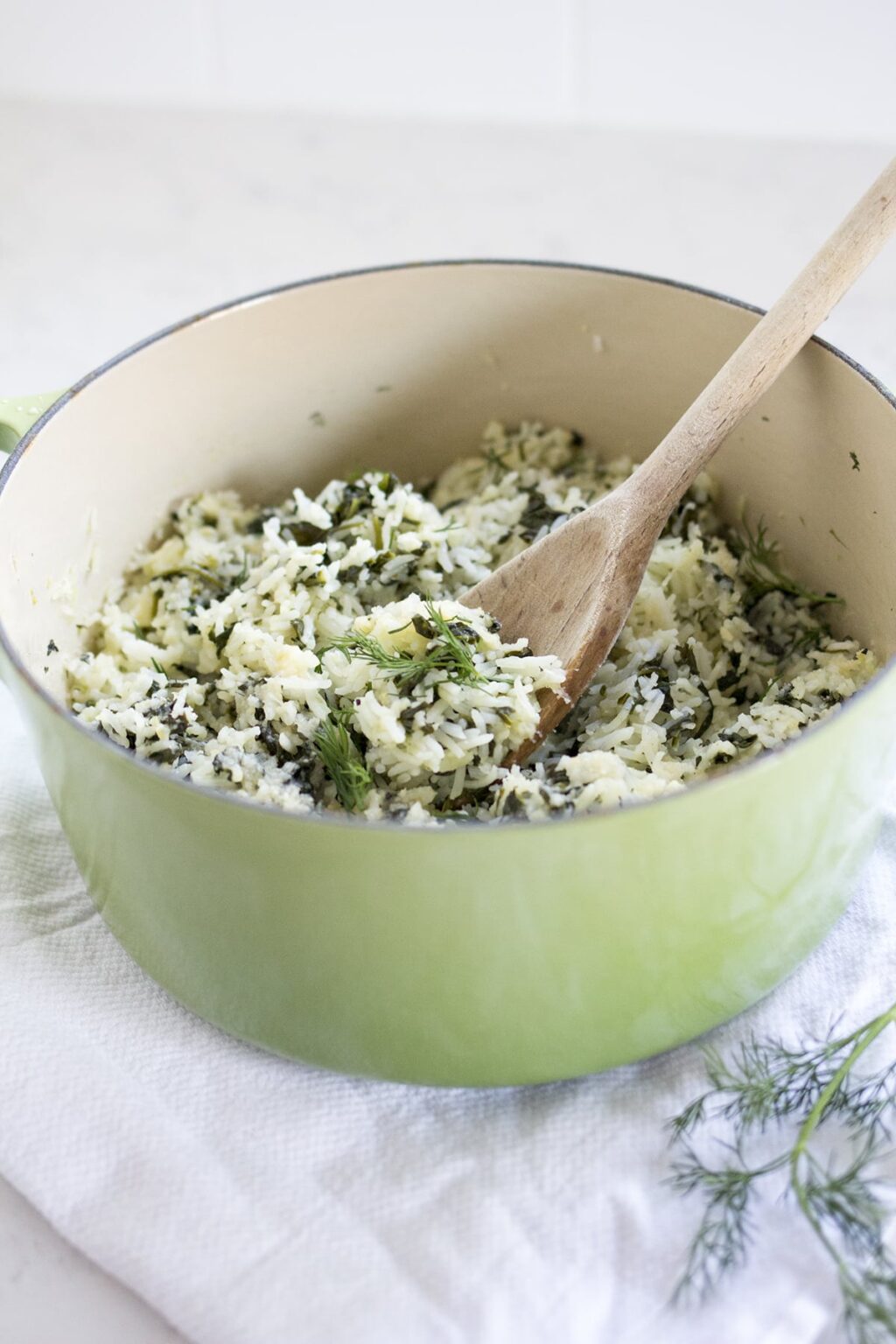 Spinach Dill Rice • Freutcake