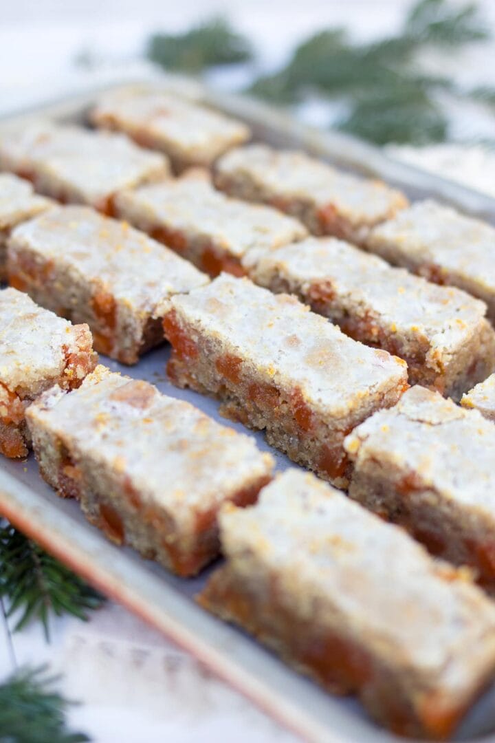 Grandma Elaine's Orange Gumdrop Bars • Freutcake