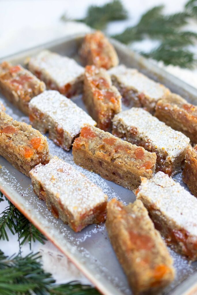 Grandma Elaine's Orange Gumdrop Bars • Freutcake