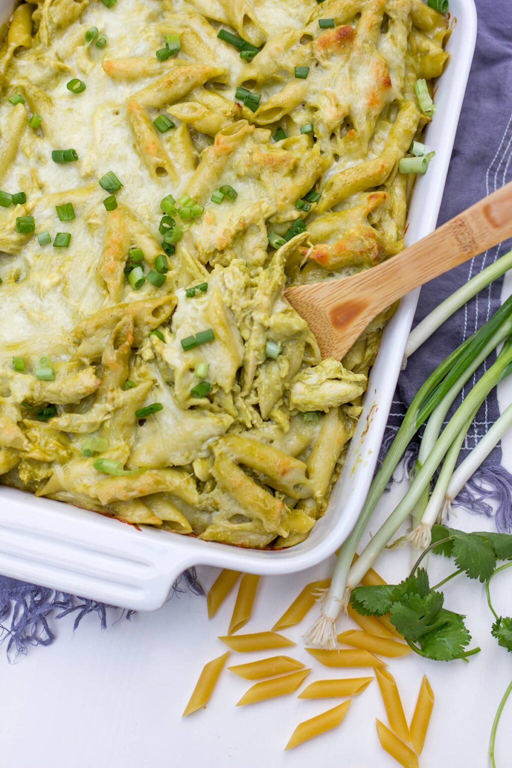 Chicken Chile Pasilla Pasta Casserole • Freutcake