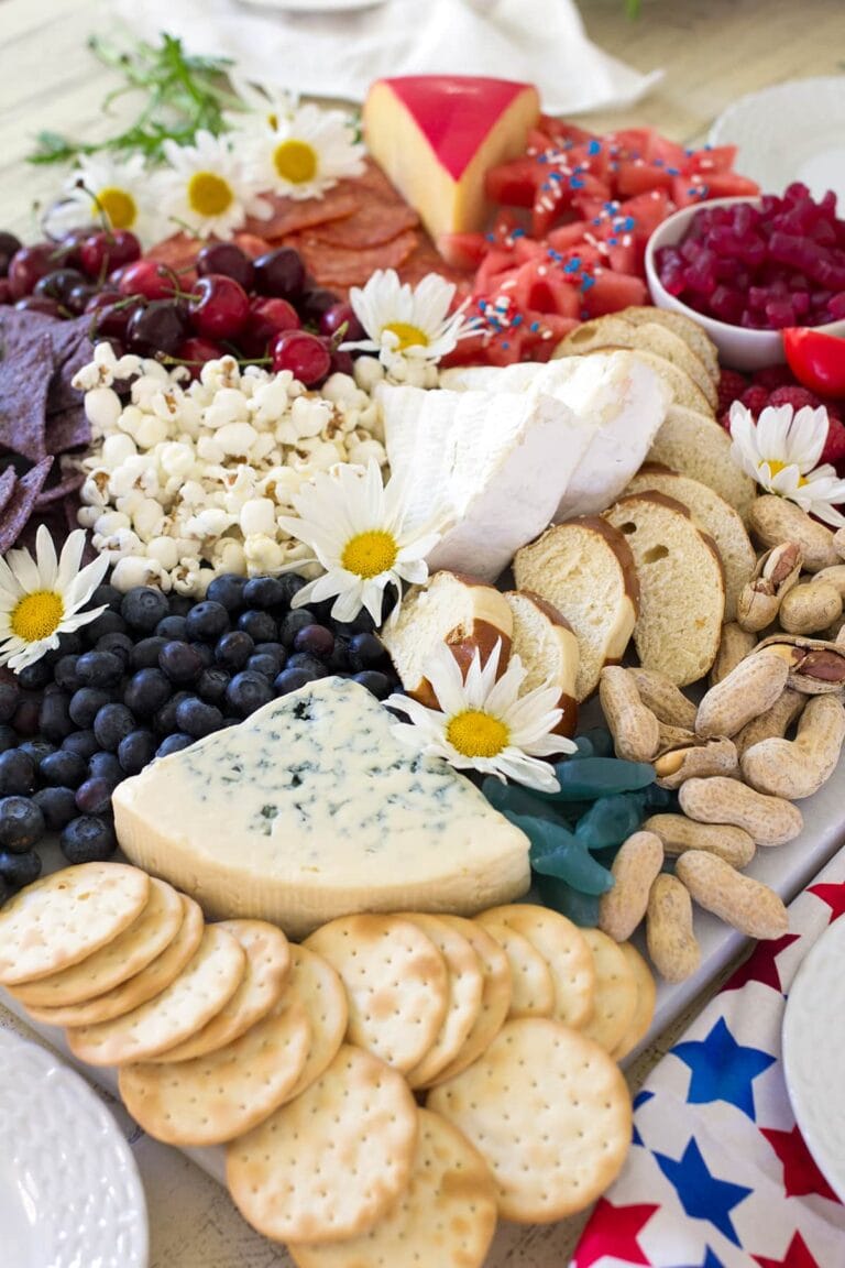 The Ultimate Red White and Blue Cheese Board • Freutcake