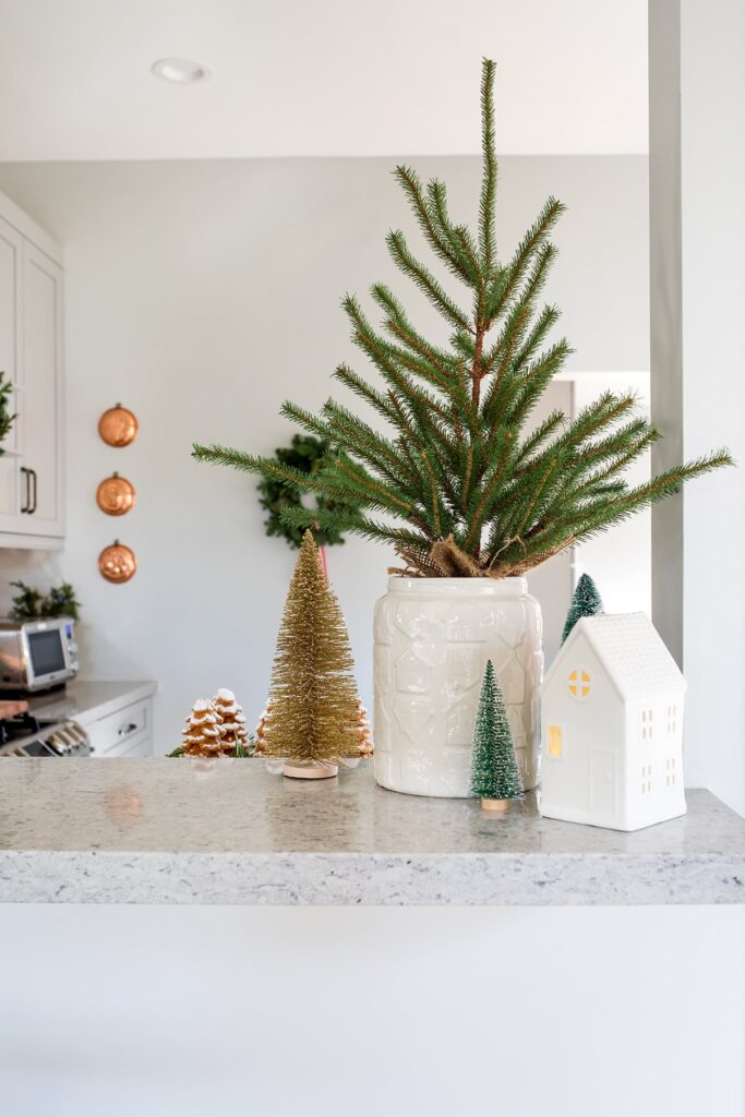 Our Pine Tree Inspired Christmas Kitchen Decor • Freutcake