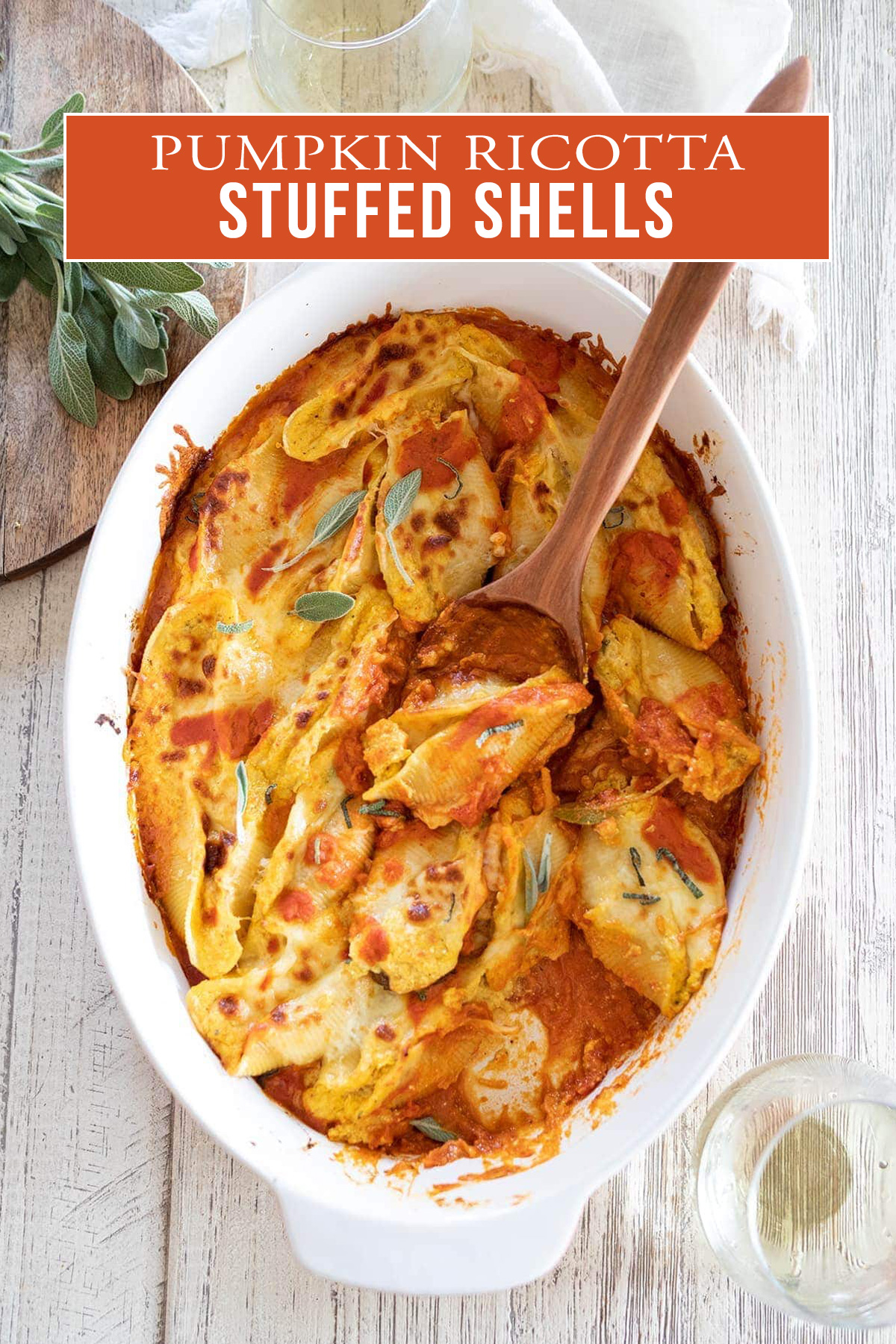 Creamy Pumpkin Ricotta Stuffed Shells • Freutcake