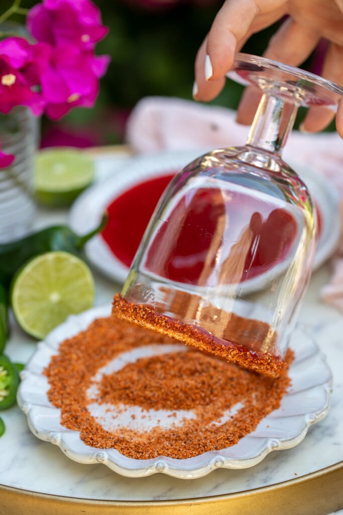 Spicy Jalapeño Margarita with Chamoy and Tajin Rim • Freutcake