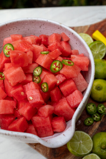 Spicy Watermelon Salad • Freutcake