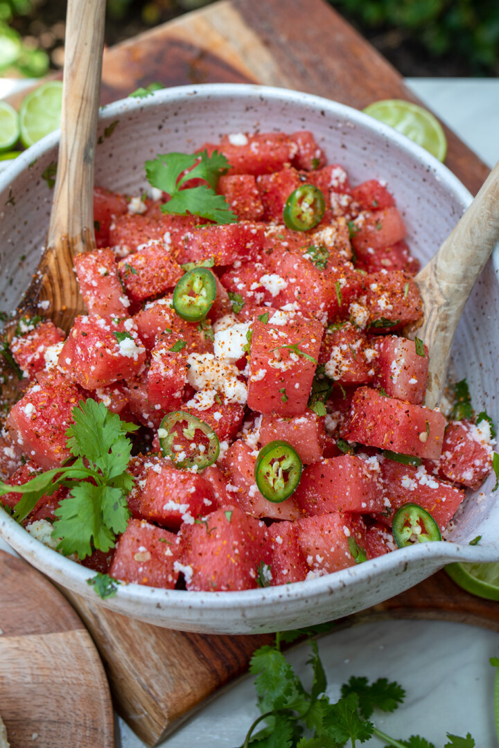 Spicy Watermelon Salad • Freutcake